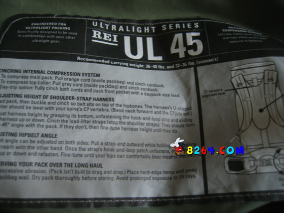 fs777装备测评之REI UL 45 Pack 评测[组图] ( 2 ) - 背包 - 8264户外